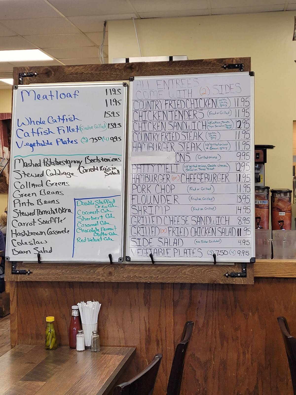 Menu at Rachel's Southern Style Restaurant, Watkinsville