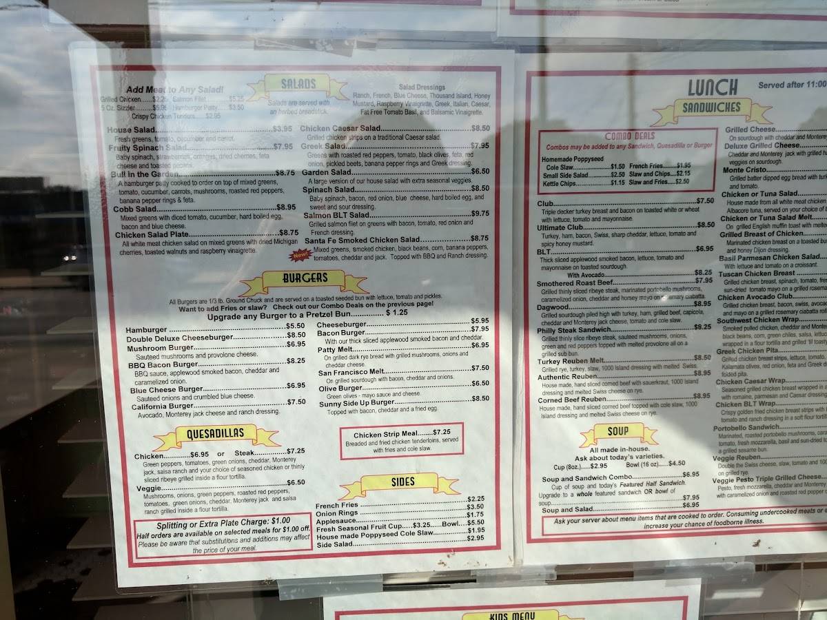 Menu at Real Food Cafe, Grand Rapids, Eastern Ave SE