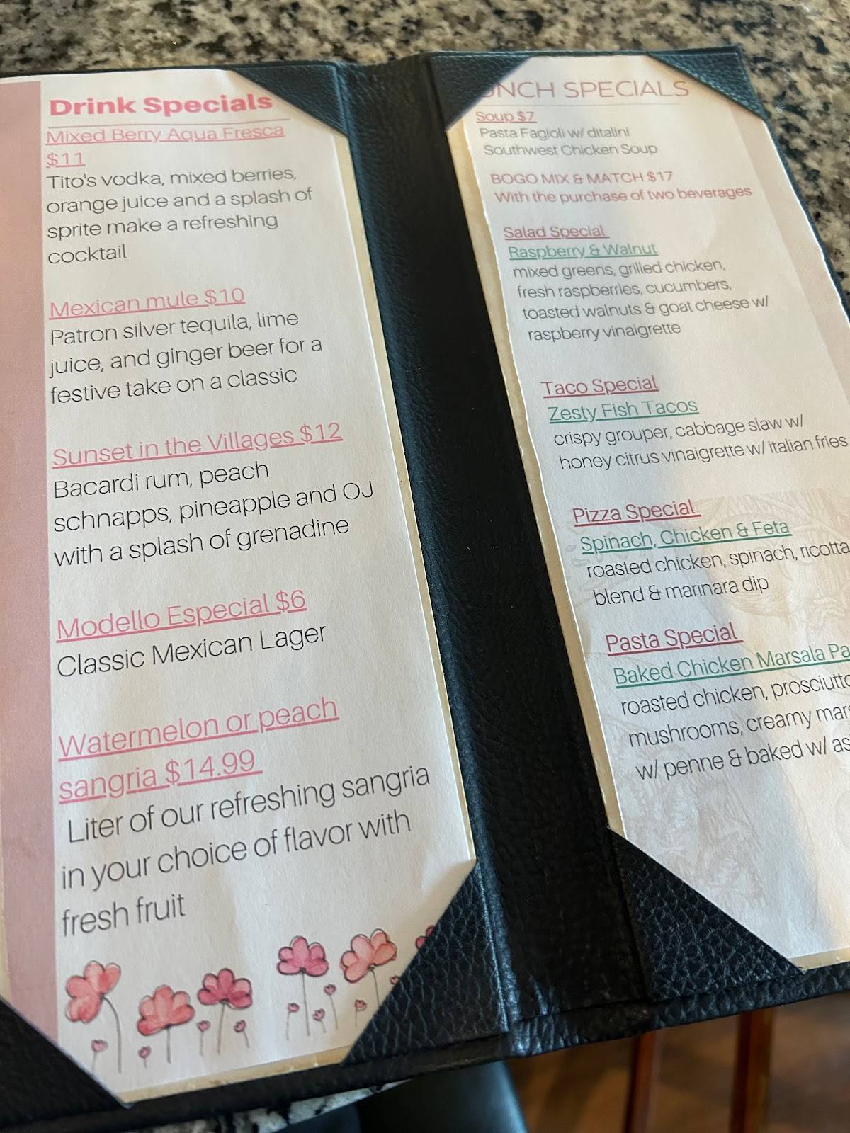 Menu at Redsauce American - Italian Restaurant, The Villages