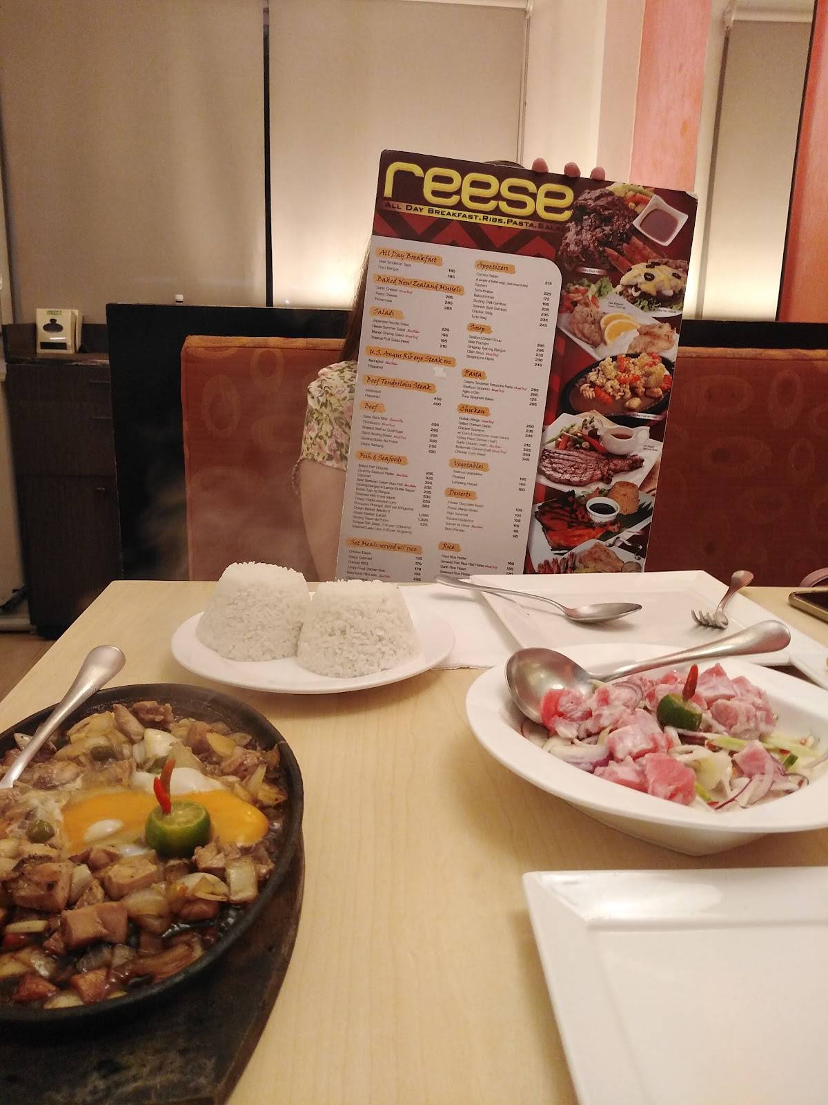 Menu at Reese Resto restaurant, Cotabato City