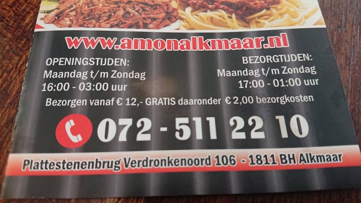 Speisekarte von Amon, Alkmaar