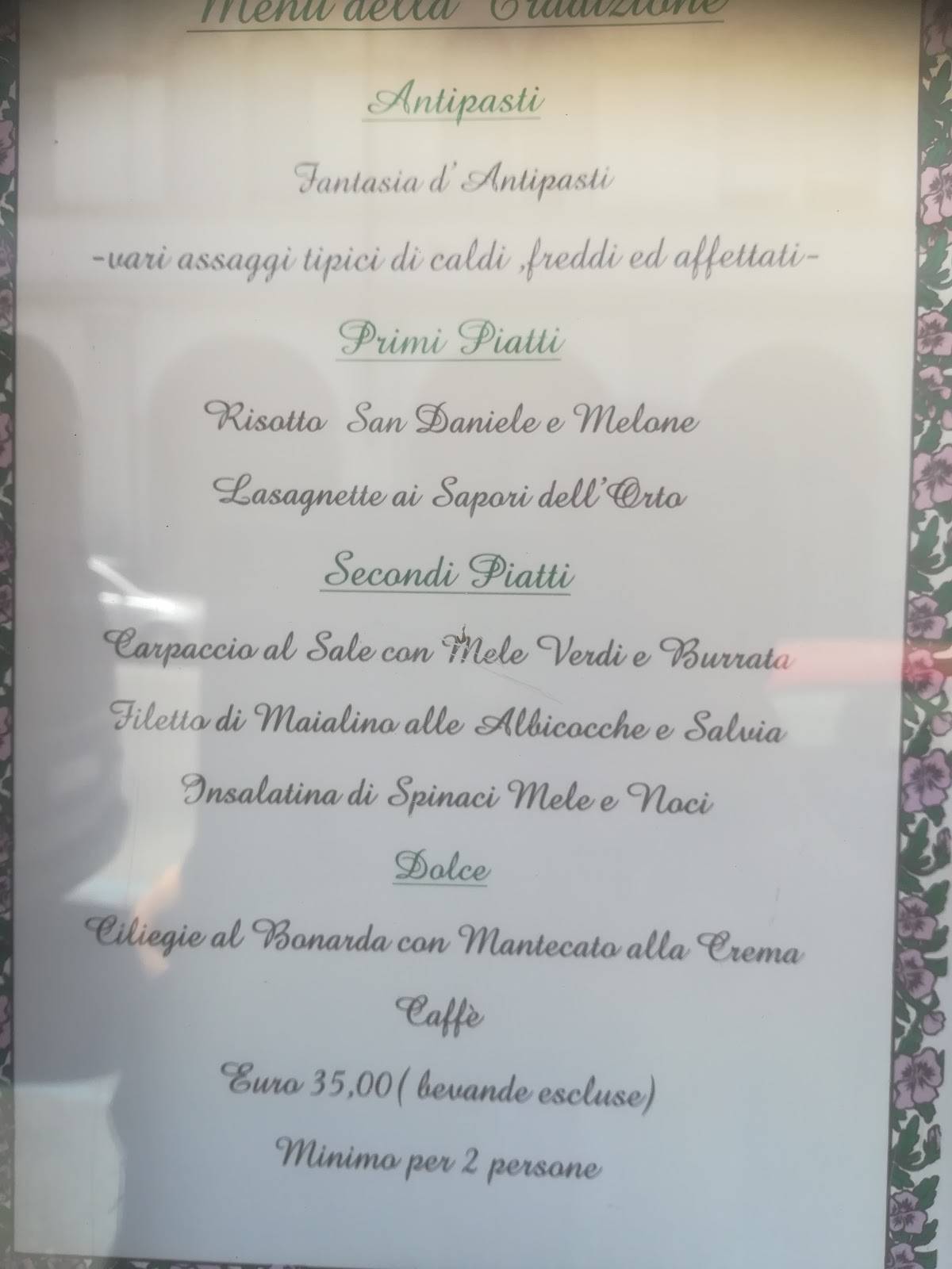 Menu da Antica Trattoria Ferrari ristorante, Pavia