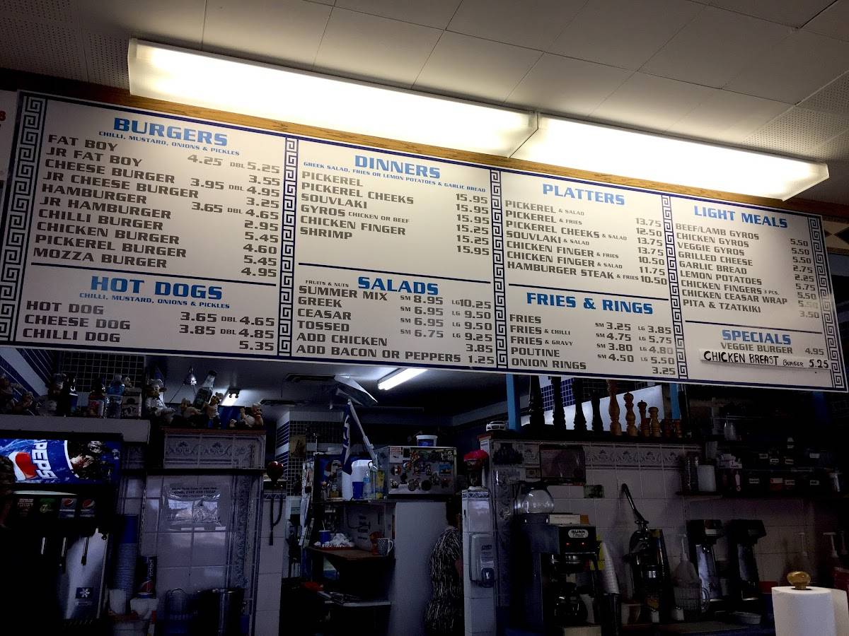 Menu at Beach Boy Restaurant, Gimli