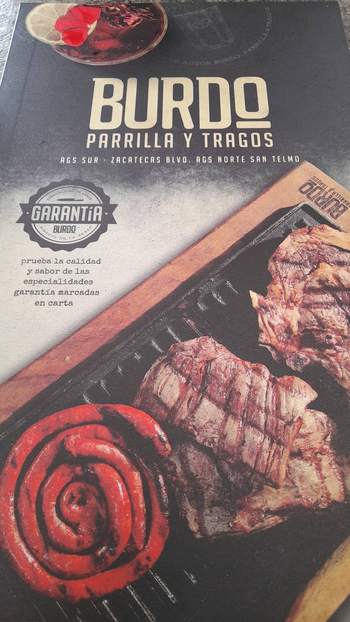 Carta de Burdo Parrilla Publica, Aguascalientes