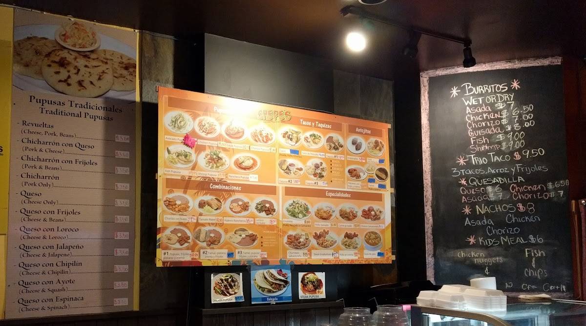 Menu at Chepe's restaurant, Portland