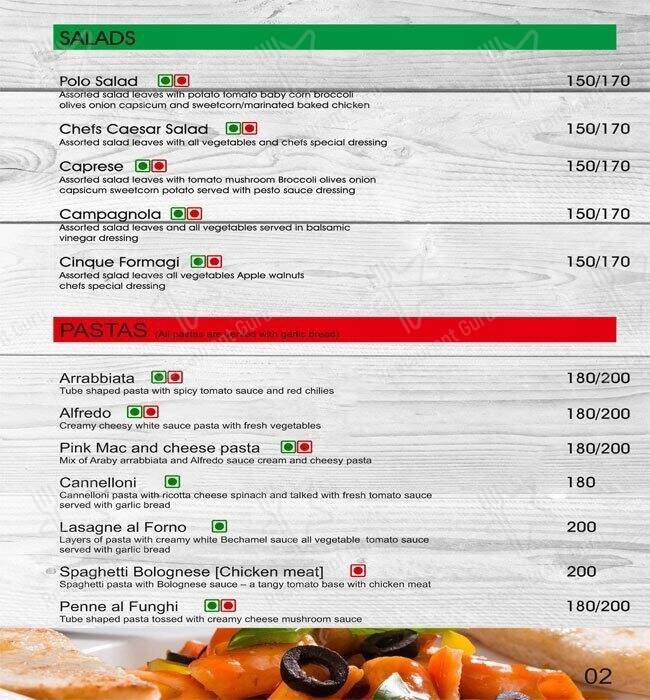 Menu at Cibo The Italian House, Pune, 15/A