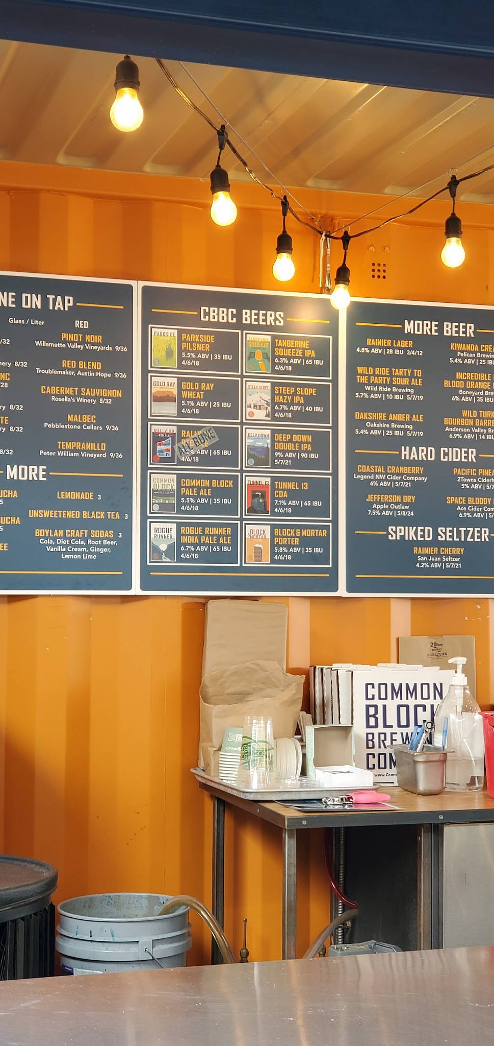 Menu at Common Block Brewing Company restaurant, Medford