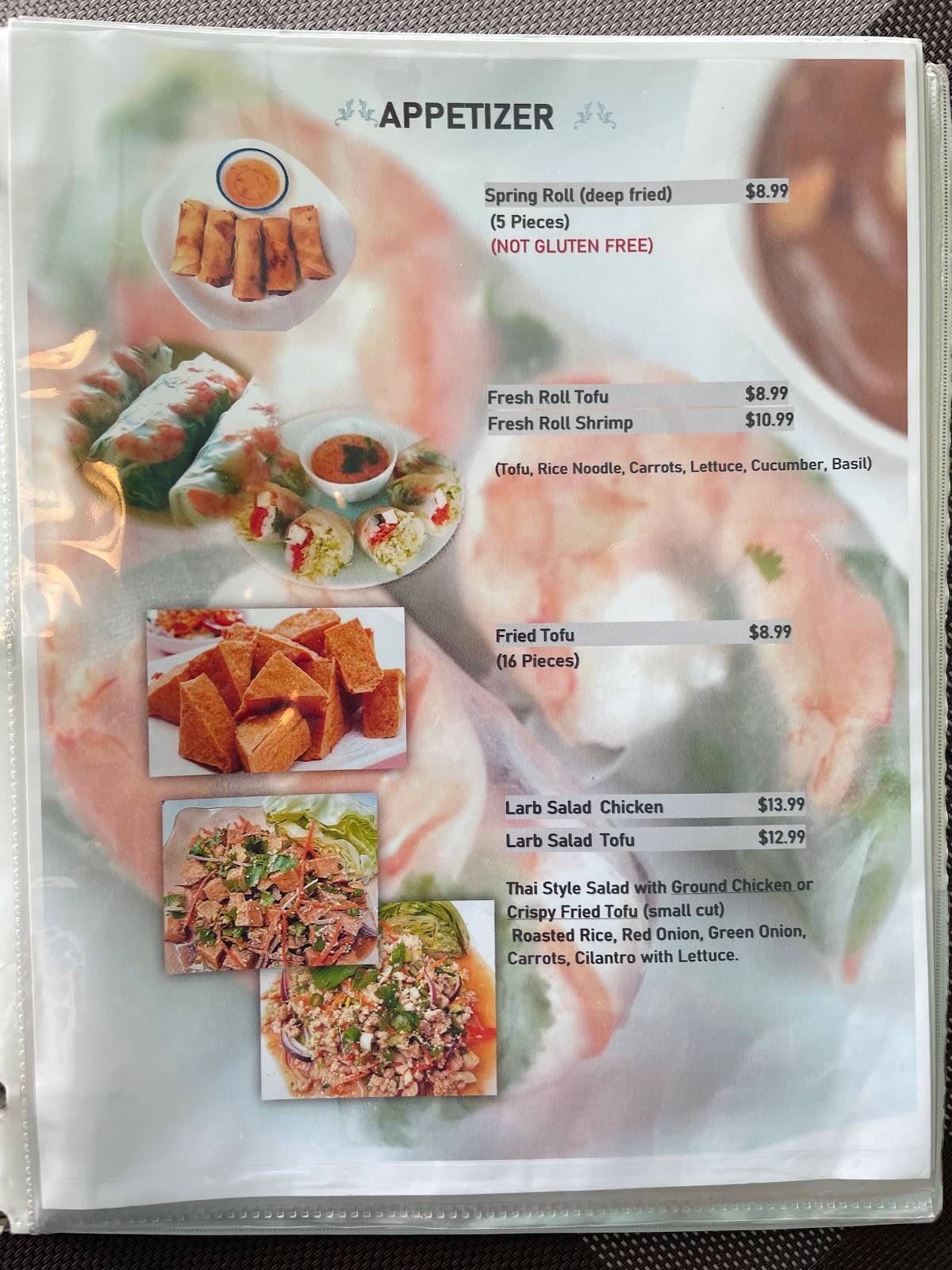 Menu at Dee Thai Express restaurant, Prescott
