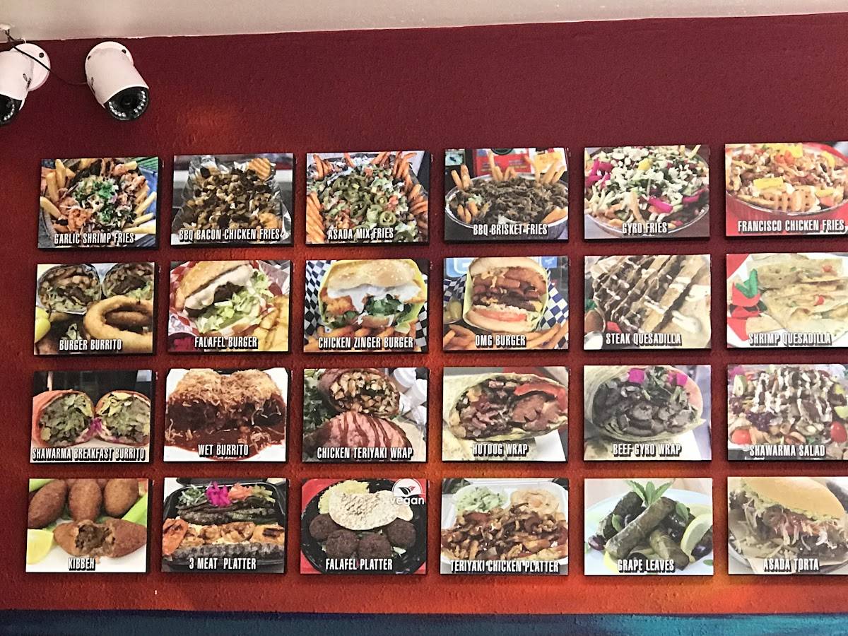 Menu at Fatima's Grill restaurant, Downey, Firestone Blvd