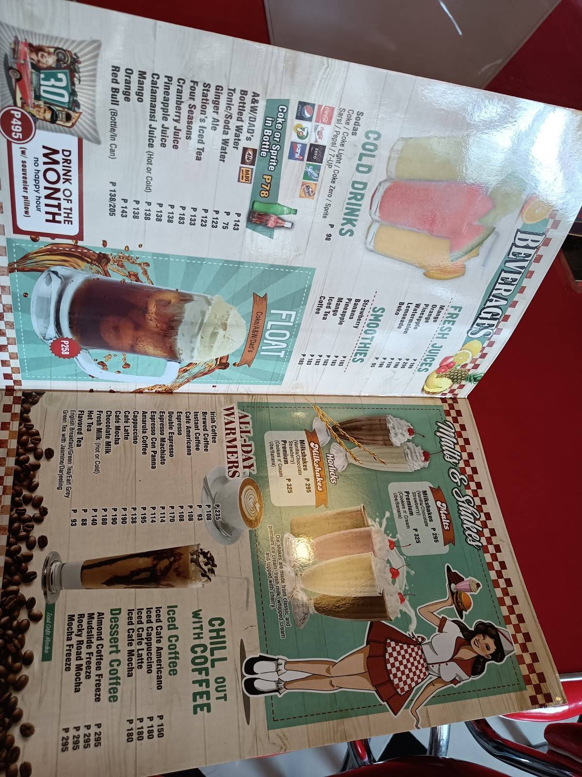 Menu at Filling Station Bar And Cafe, Makati, P Burgos