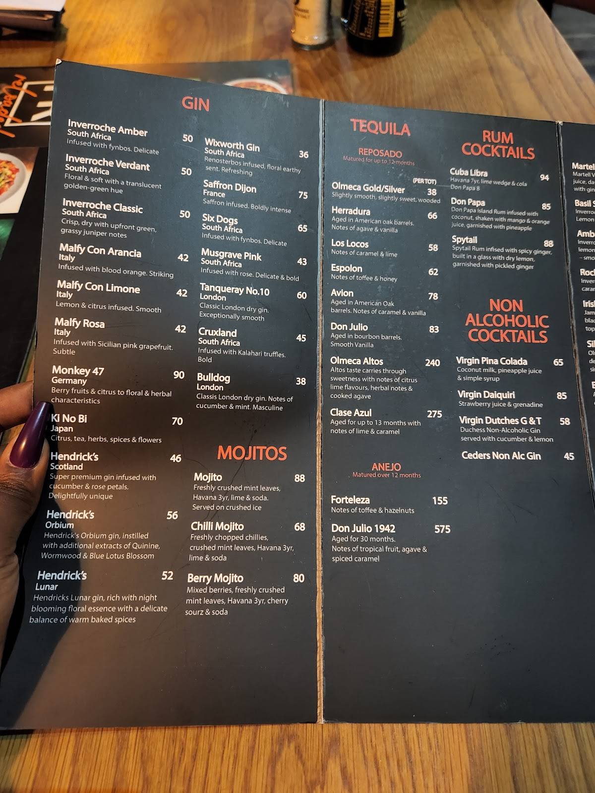 Menu at Fireroom Montecasino restaurant, Randburg, no. 64 Montecasino ...