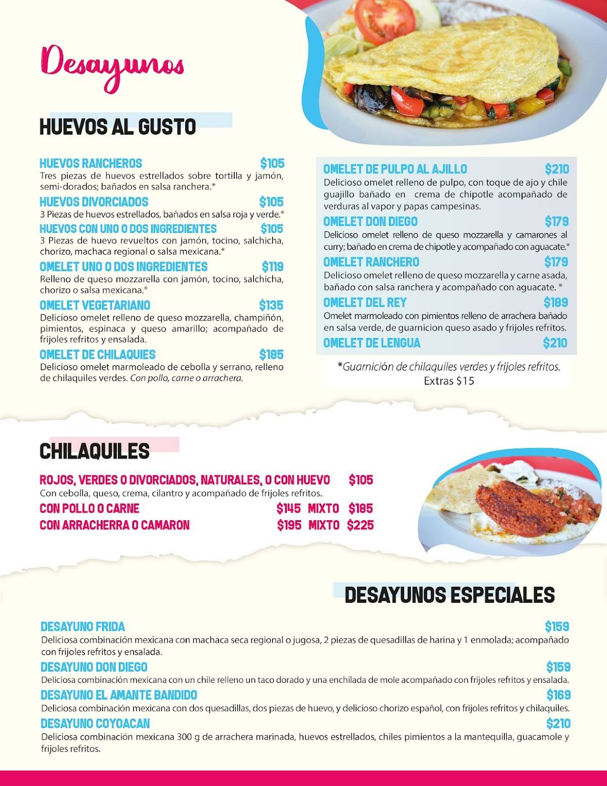 Carta de Frida Cabo Restaurante, San José del Cabo