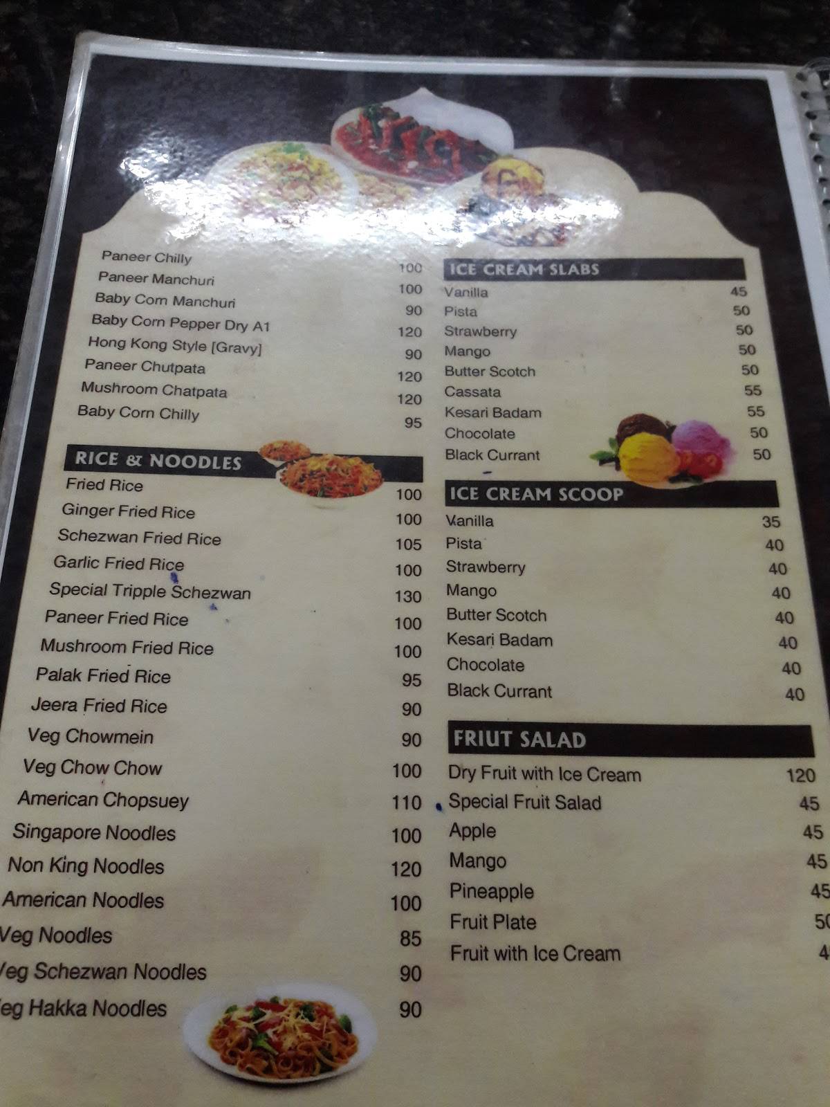 Menu at Gokul Veg, Udupi, 8QV3+7HM