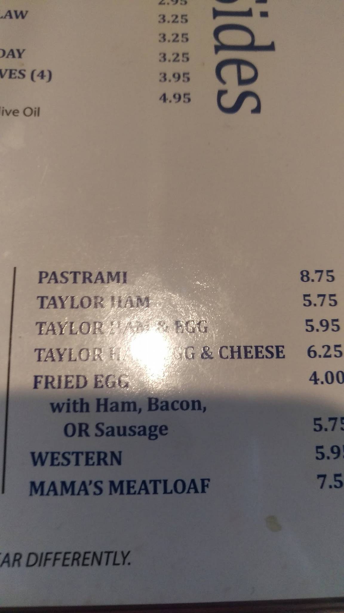 Menu at Gotham City Diner pub & bar, Ridgefield