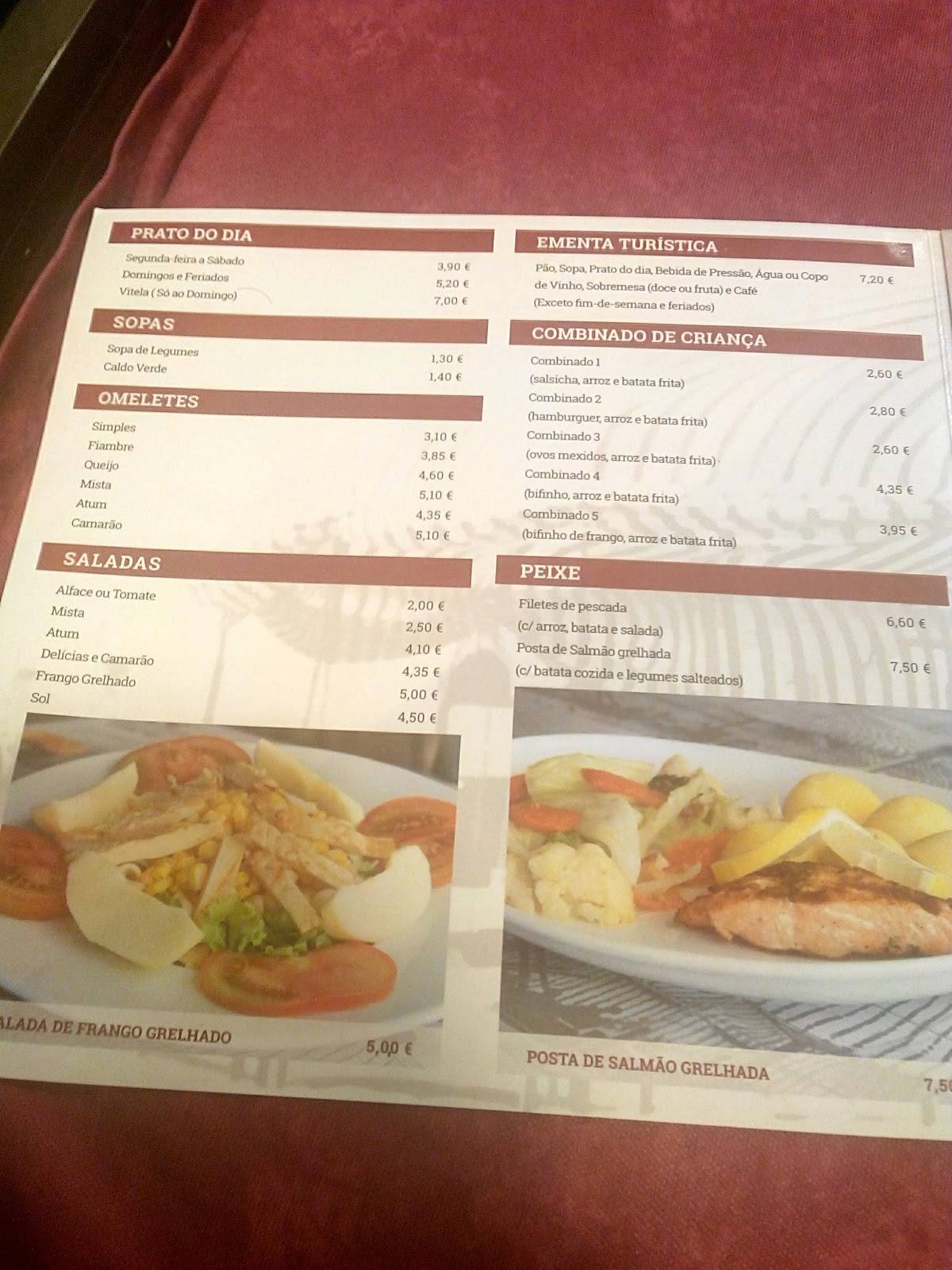 Menu em Guarda-sol restaurante, Povoa de Varzim