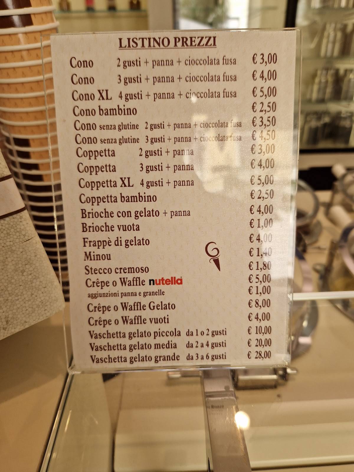 Carta de Guttilla Alta Gelateria Italiana - PRATI, Roma