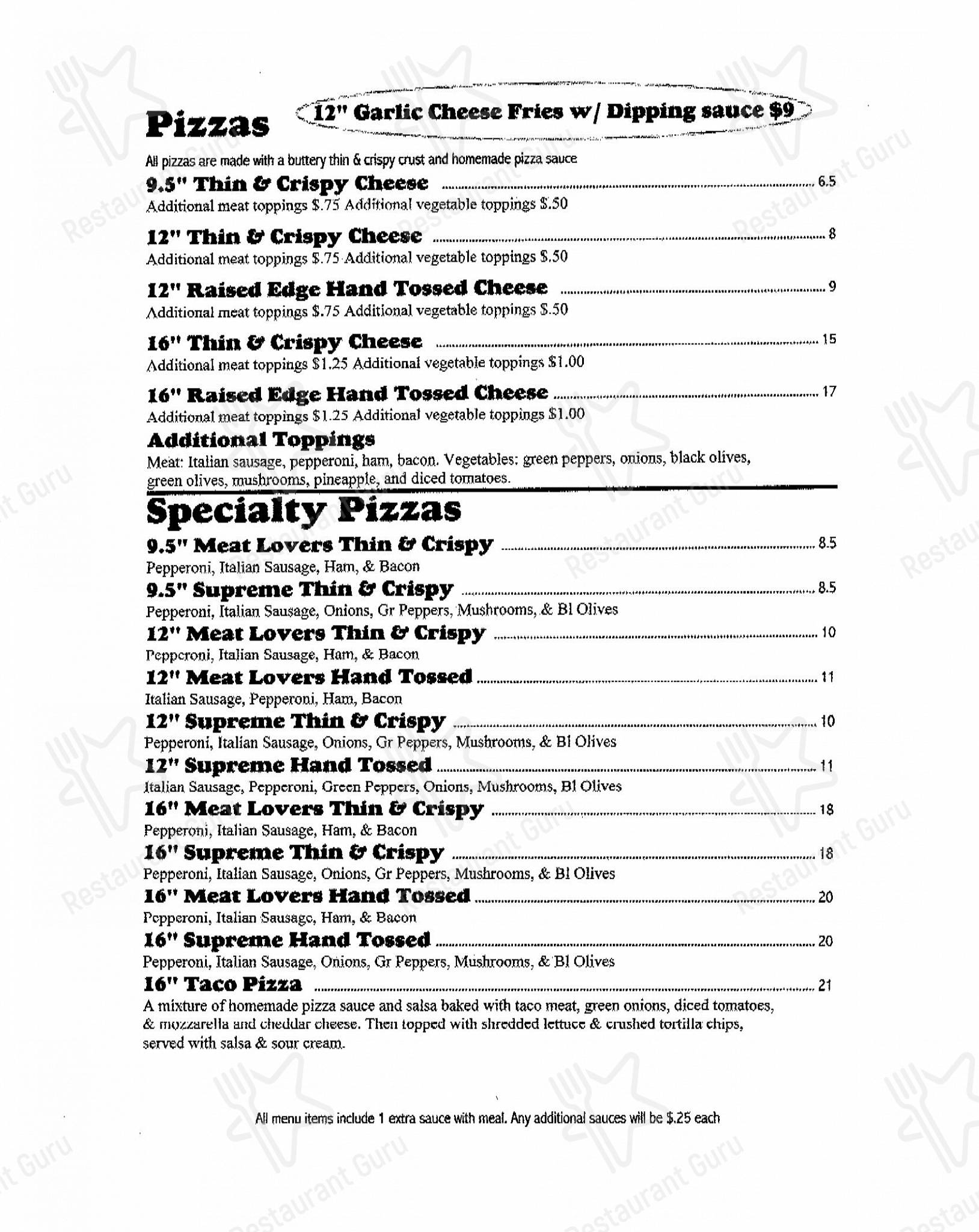 Menu at Hotel Seymour Supperclub, Seymour