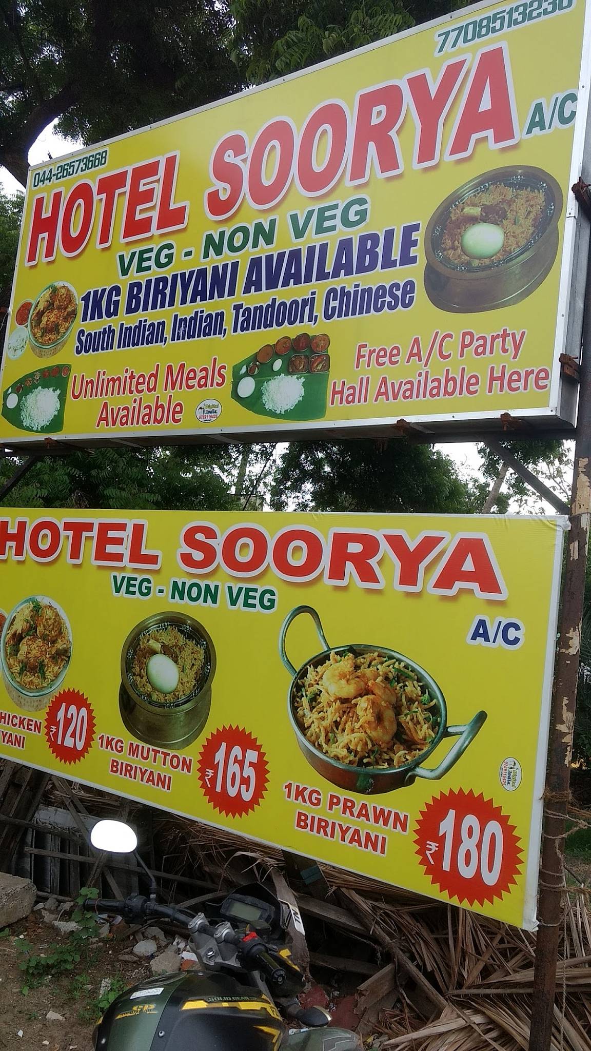 Menu at Hotel Soorya, Chennai, 44CX+7JP