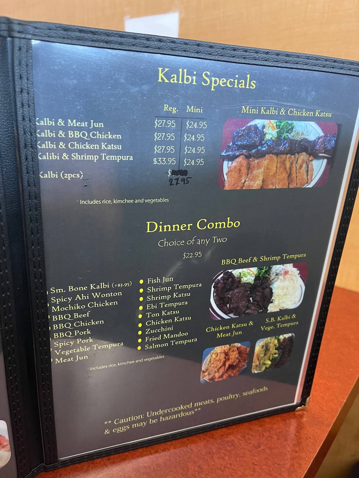 Menu at Kim Chee Restaurant 7, Aiea