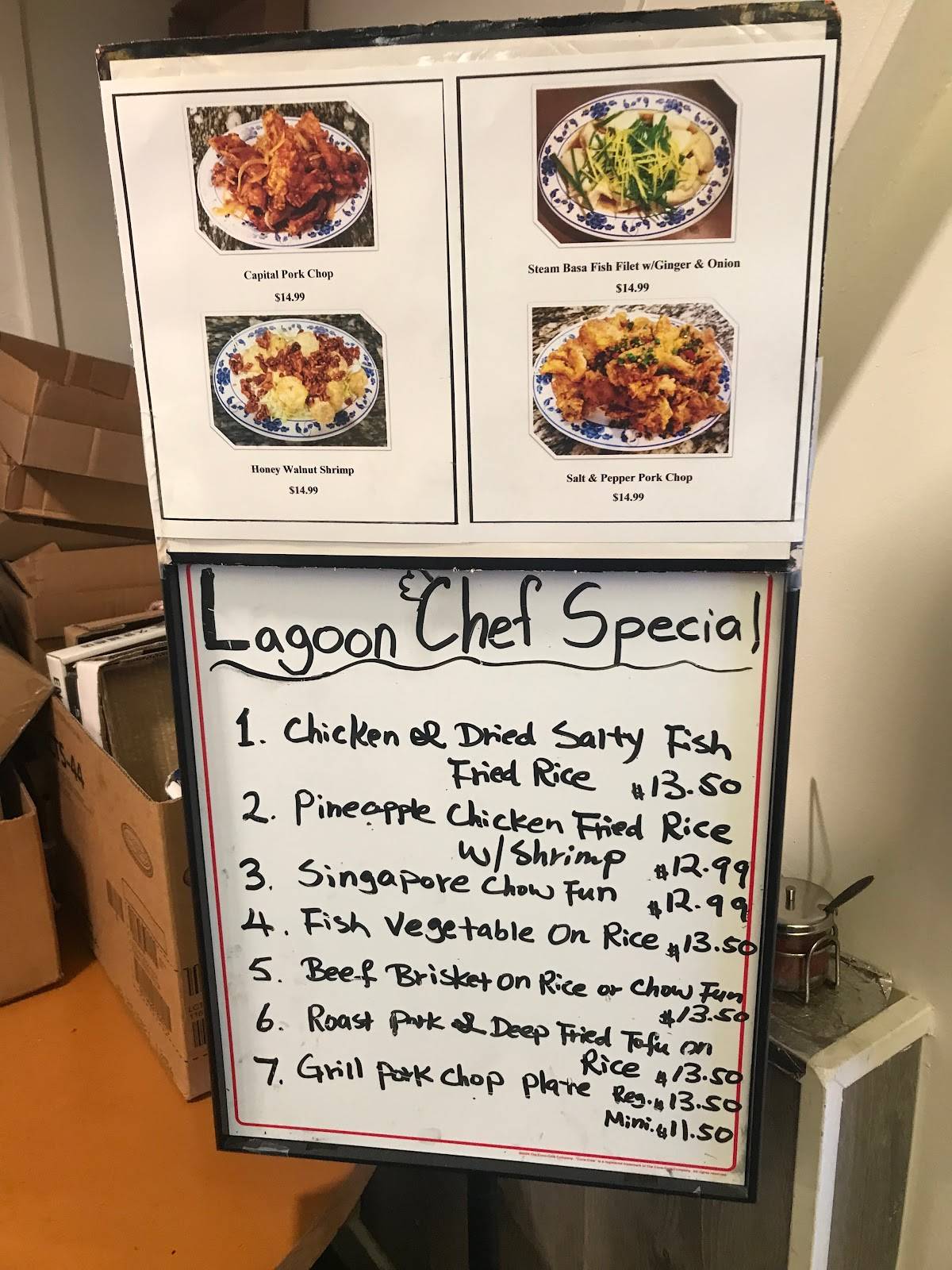 Menu at Lagoon Chinese Restaurant, Honolulu, Waiwai Loop