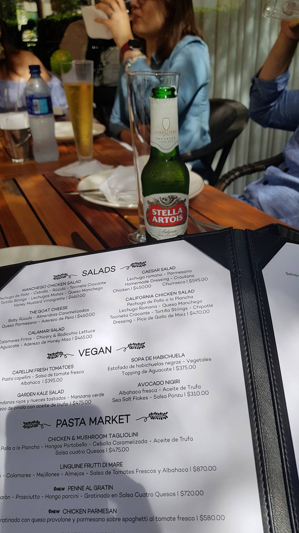 Menu at Laurel restaurant, Santo Domingo