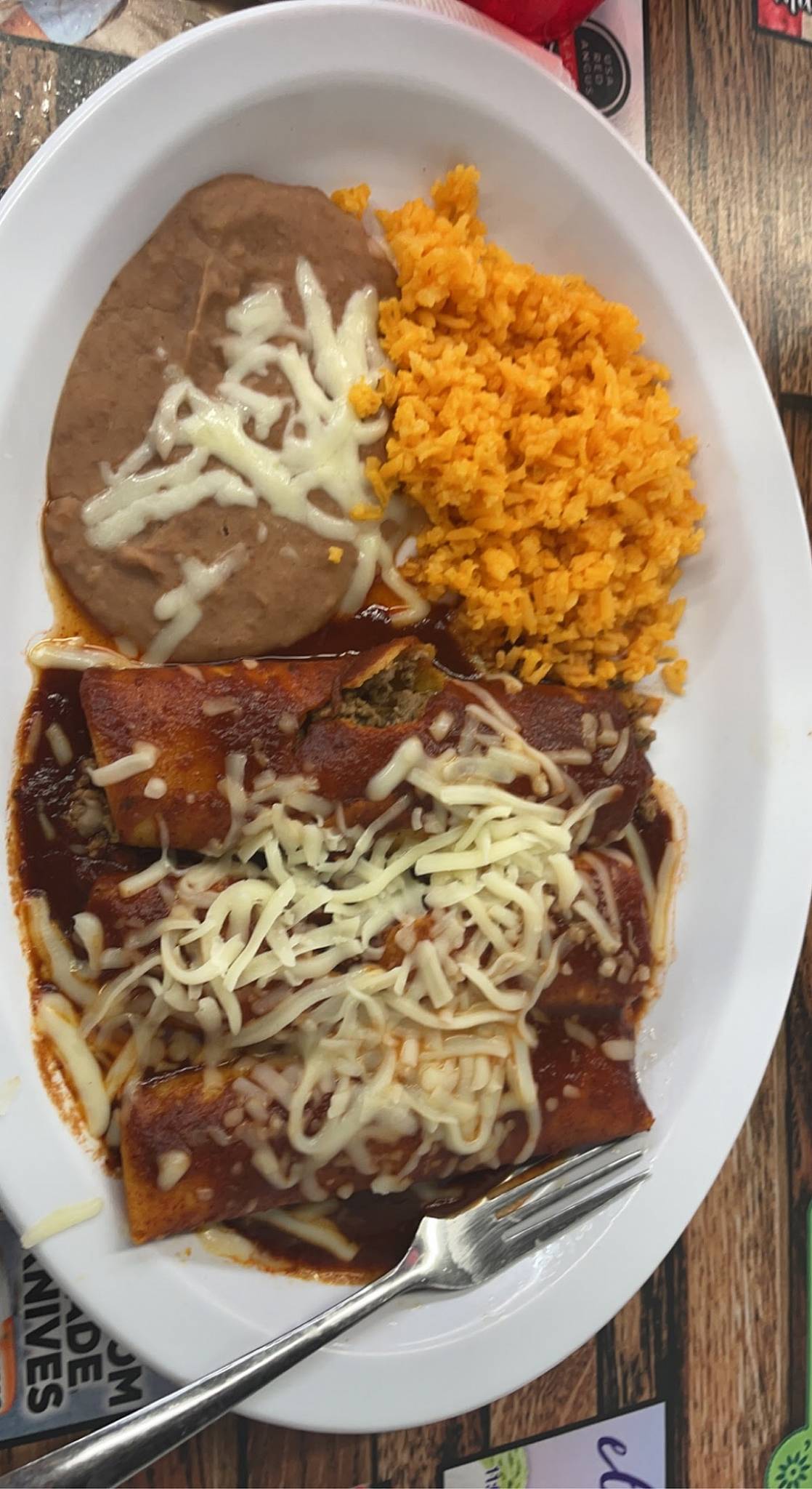 Menu at Los Socios restaurant, Spearman