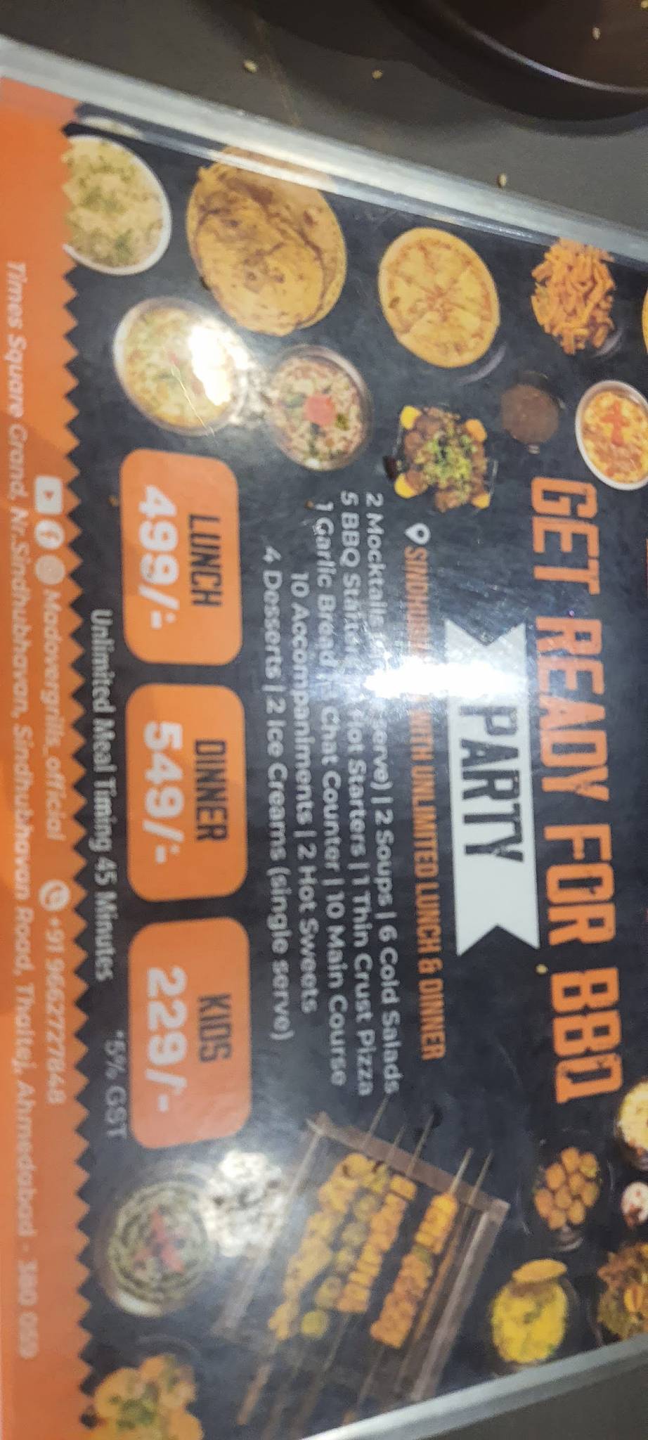 Menu at Mad over grills, Ahmedabad