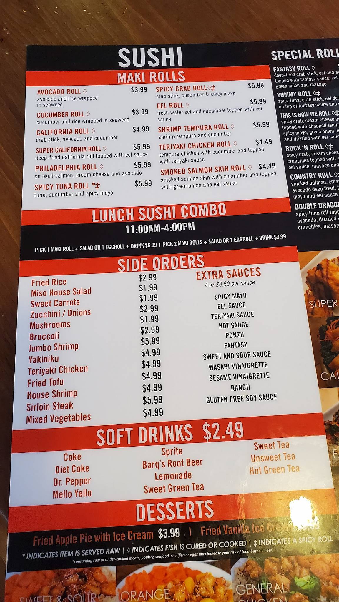 Menu at Miso Teriyaki House restaurant, Elizabethton