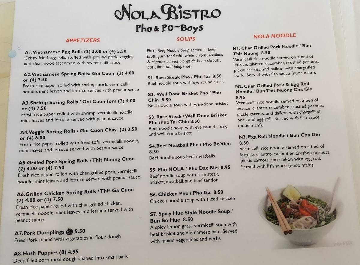Menu at Noosh Afghan Cuisine restaurant, Lansing