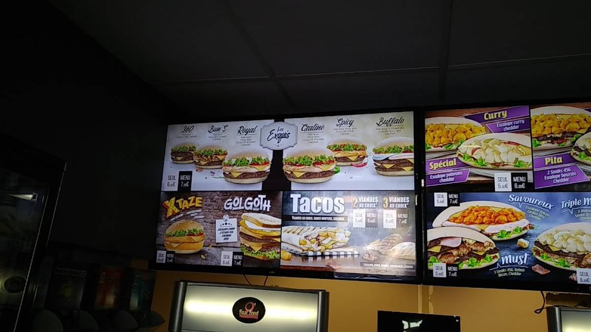 Menu au O' Fast Food, Miramas