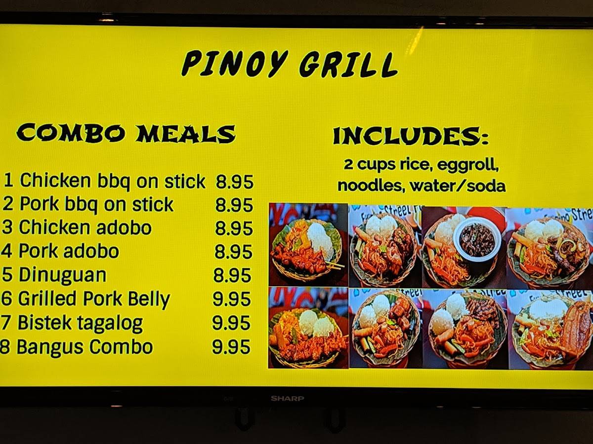 Menu at Pinoy Grill Authentic Filipino Street Foods restaurant ...