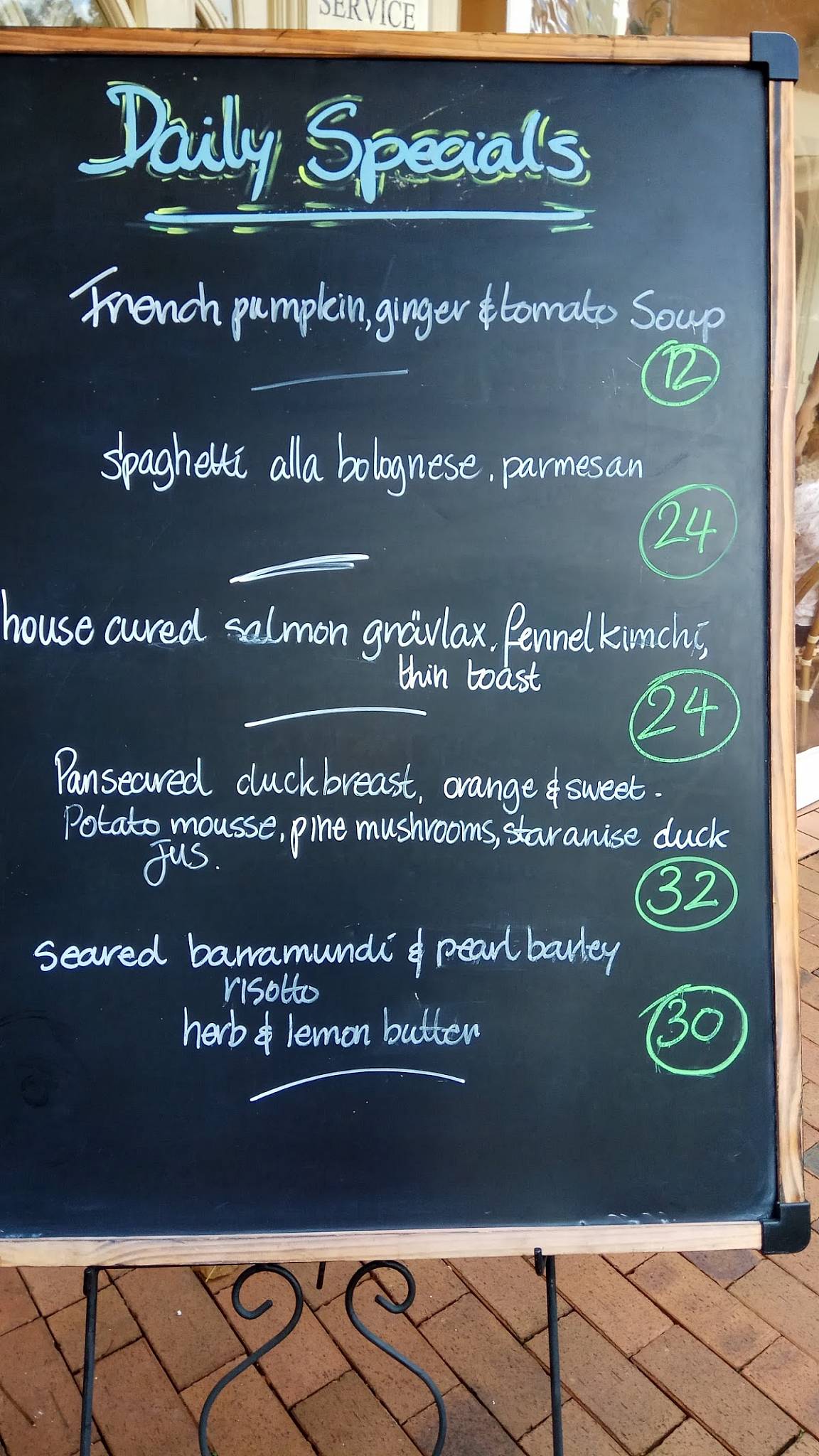 Menu at Poets Cafe, Montville