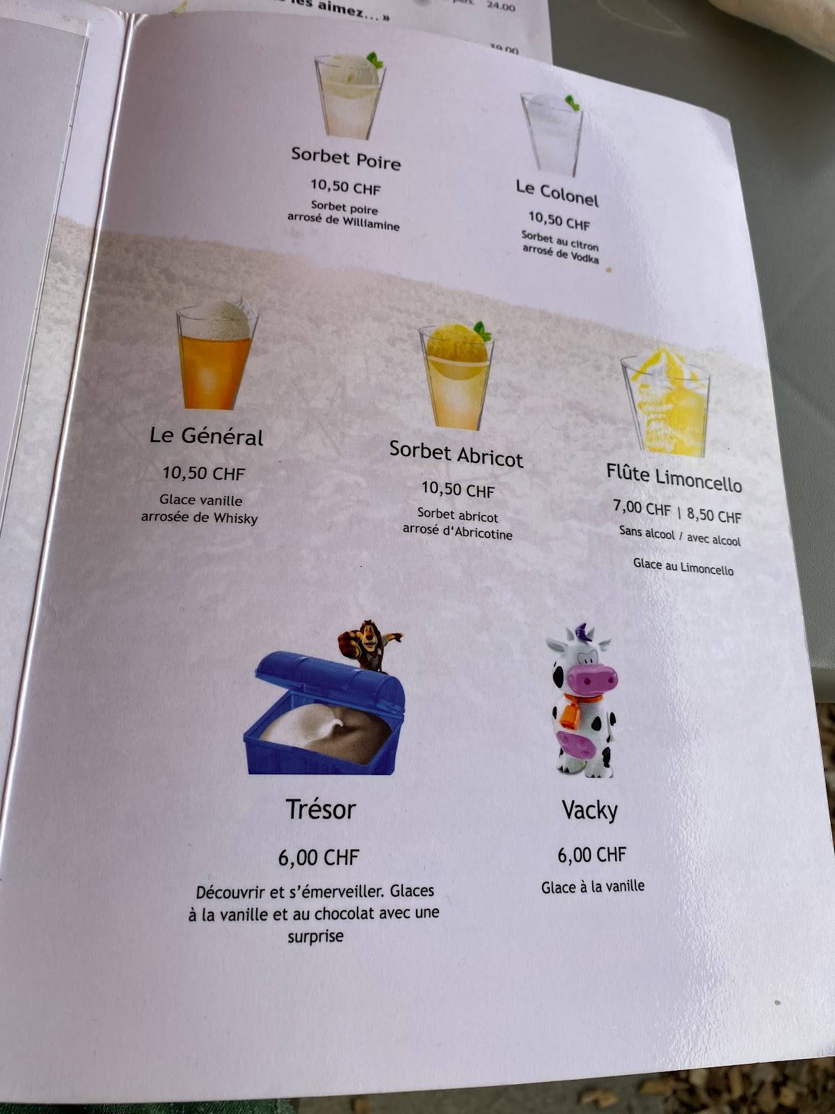 Menu au Restaurant Le Pilotis, Cortaillod