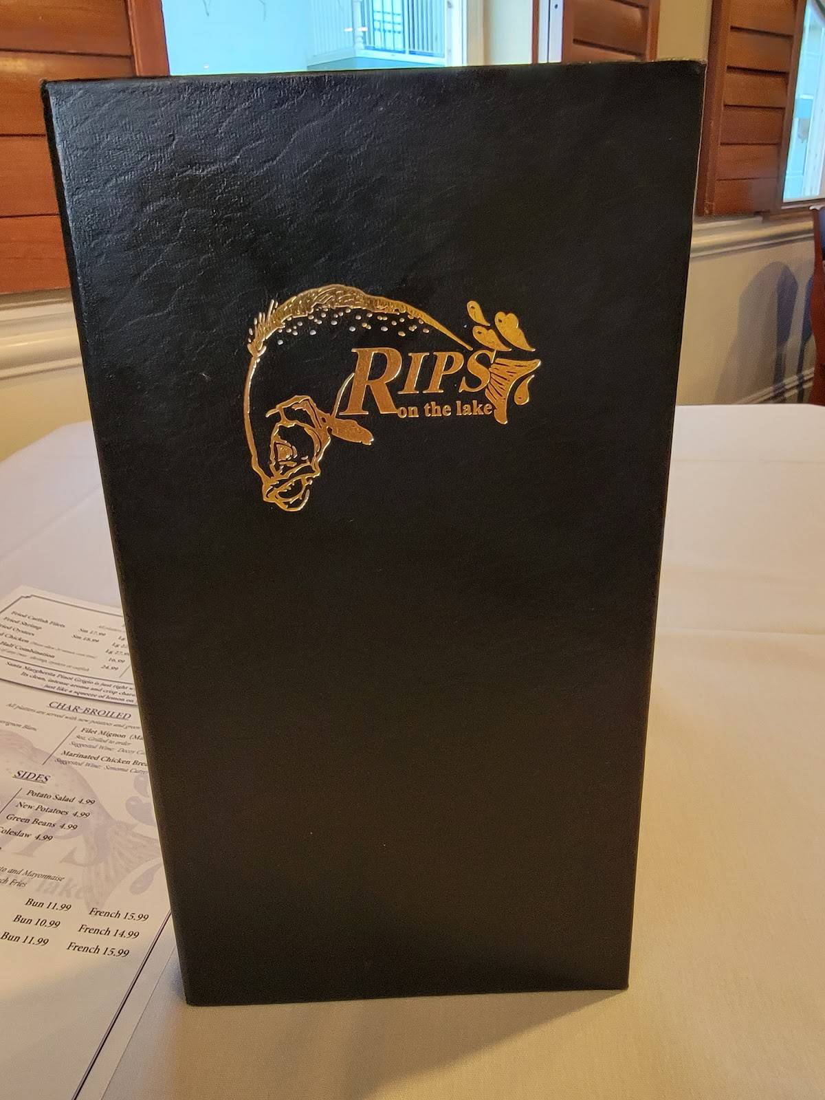 Menu at Rips On the Lake restaurant, Mandeville