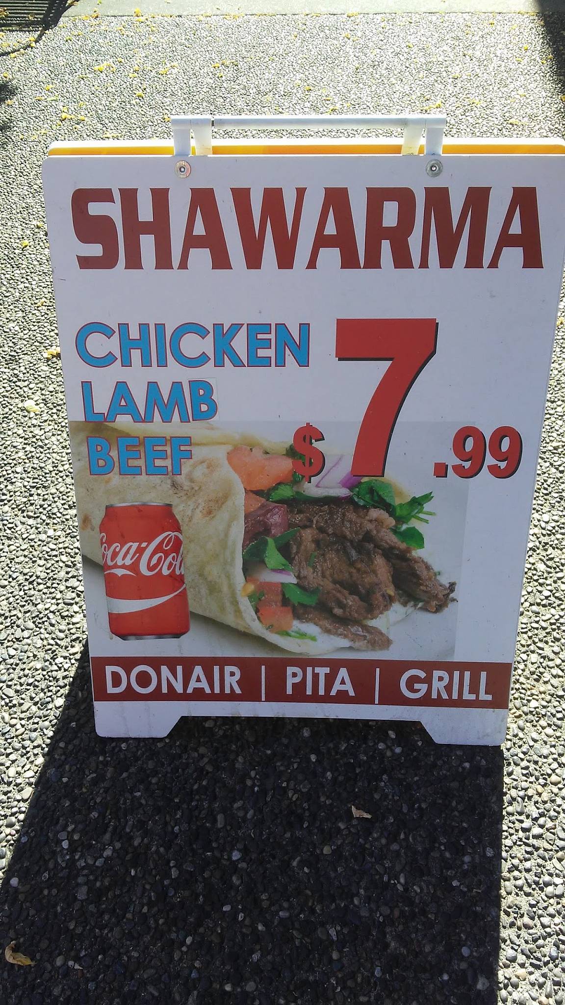 Menu at Shawarma Corner restaurant, New Westminster