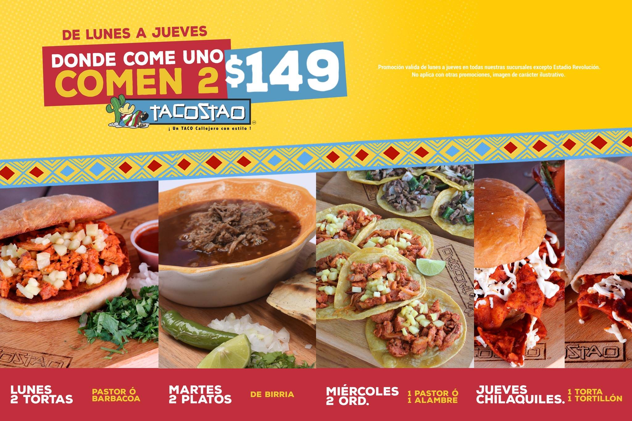 Carta del restaurante Tacostao, Torreón, Blvrd Independencia 2401