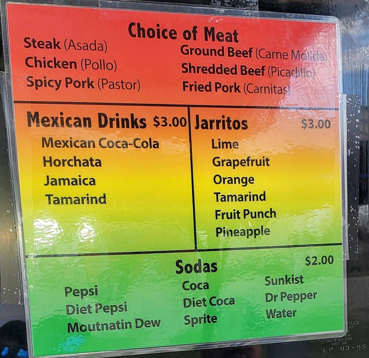 Menu at Taco Bus Authentic Mexican Food restaurant, Belgrade, -6220 ...