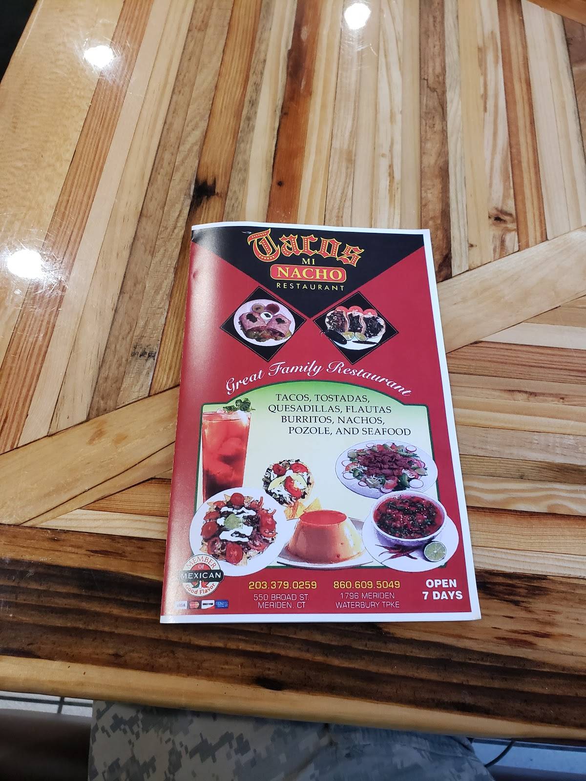 Menu at Taco Mi Nacho Southington restaurant, Southington