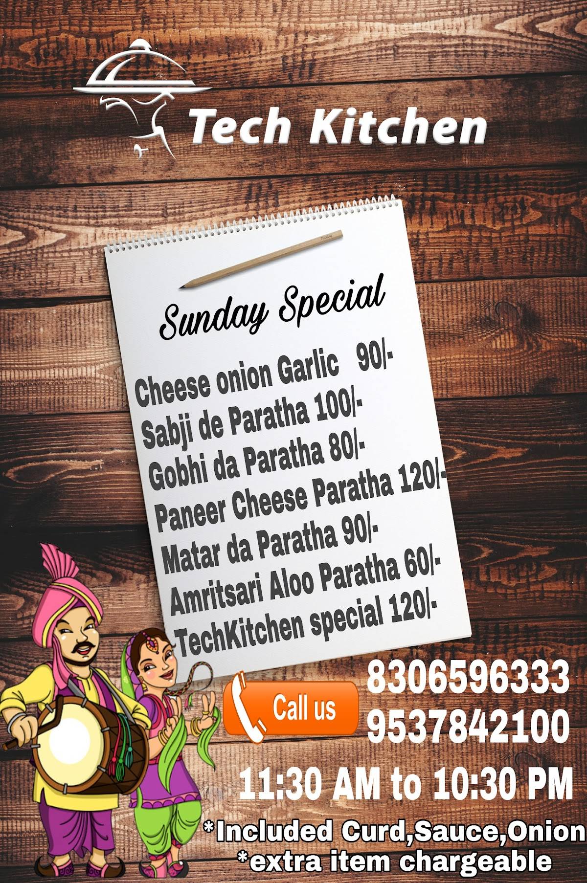 Menu at Tech Kitchen - Online Food Delivery Service in Ahmedabad, Ahmedabad
