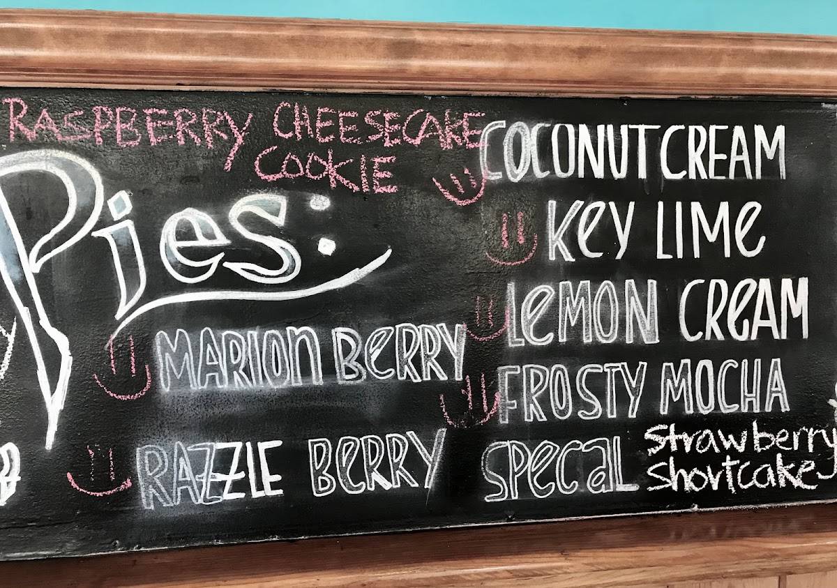 Menu at The Crazy Norwegian's Fish & Chips restaurant, Port Orford