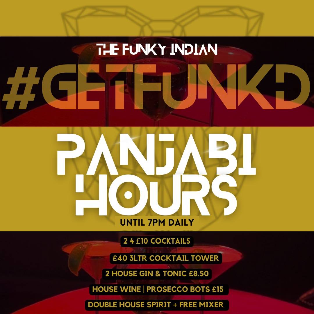 Menu at The Funky Indian Leeds restaurant, Pudsey