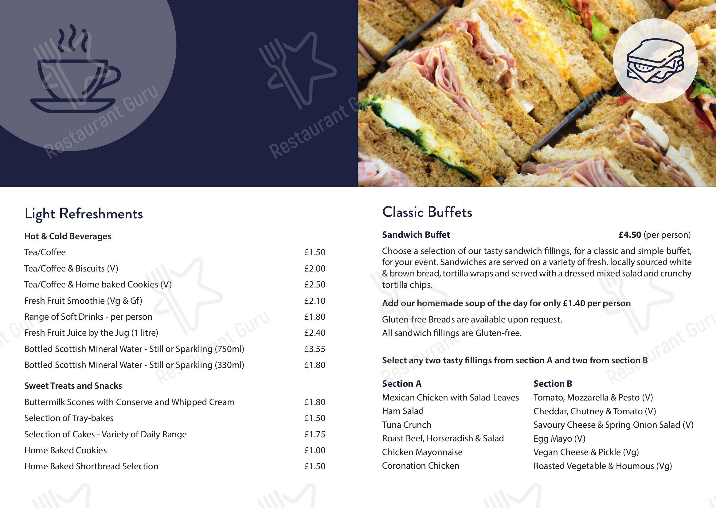 Menu at The Gallery Restaurant, Stirling