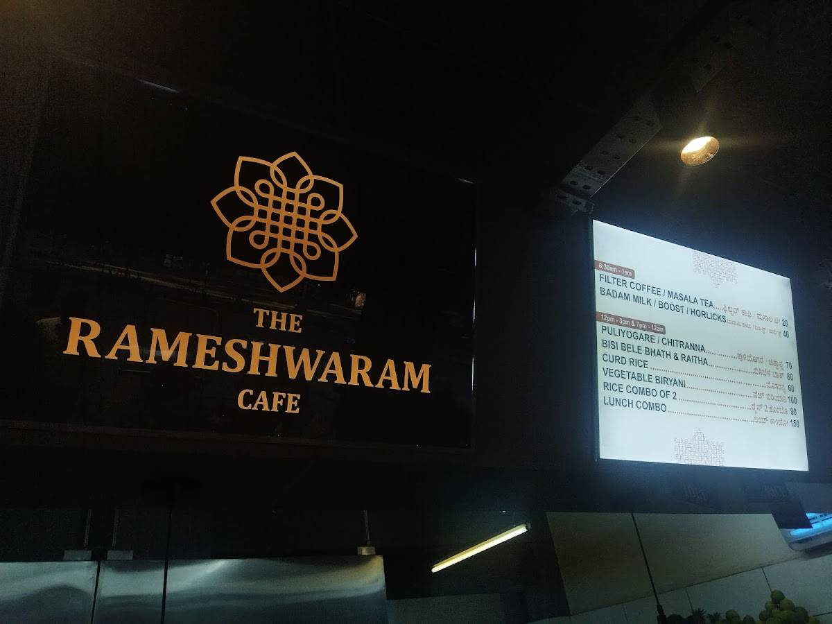 Menu at The Rameshwaram Cafe @ JP Nagar, Bengaluru