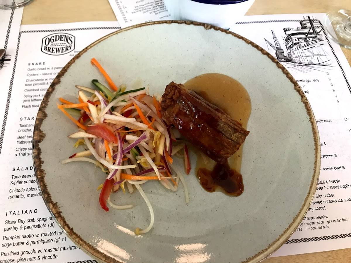 Menu at The Windsor Hotel restaurant, South Perth