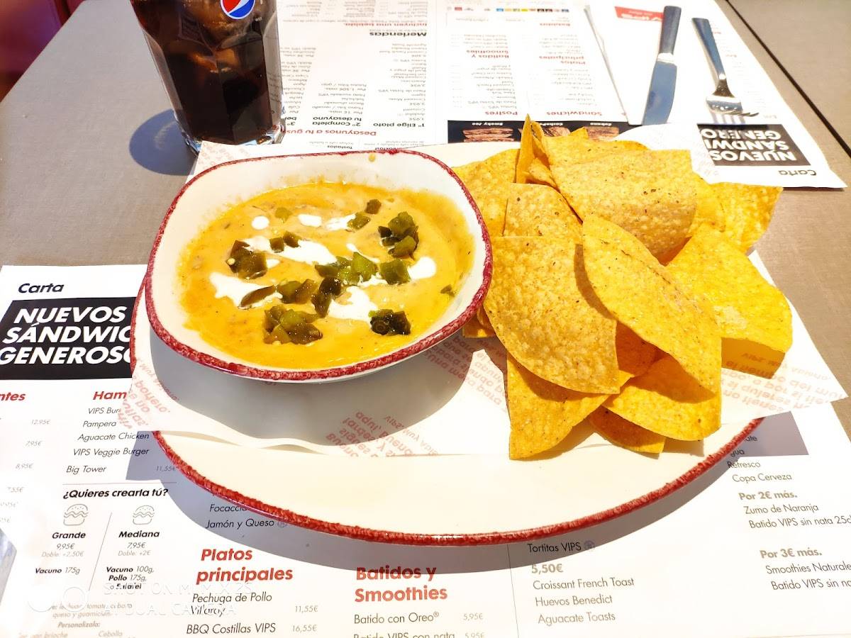 Carta del restaurante VIPS, Madrid, Calle Clara del Rey