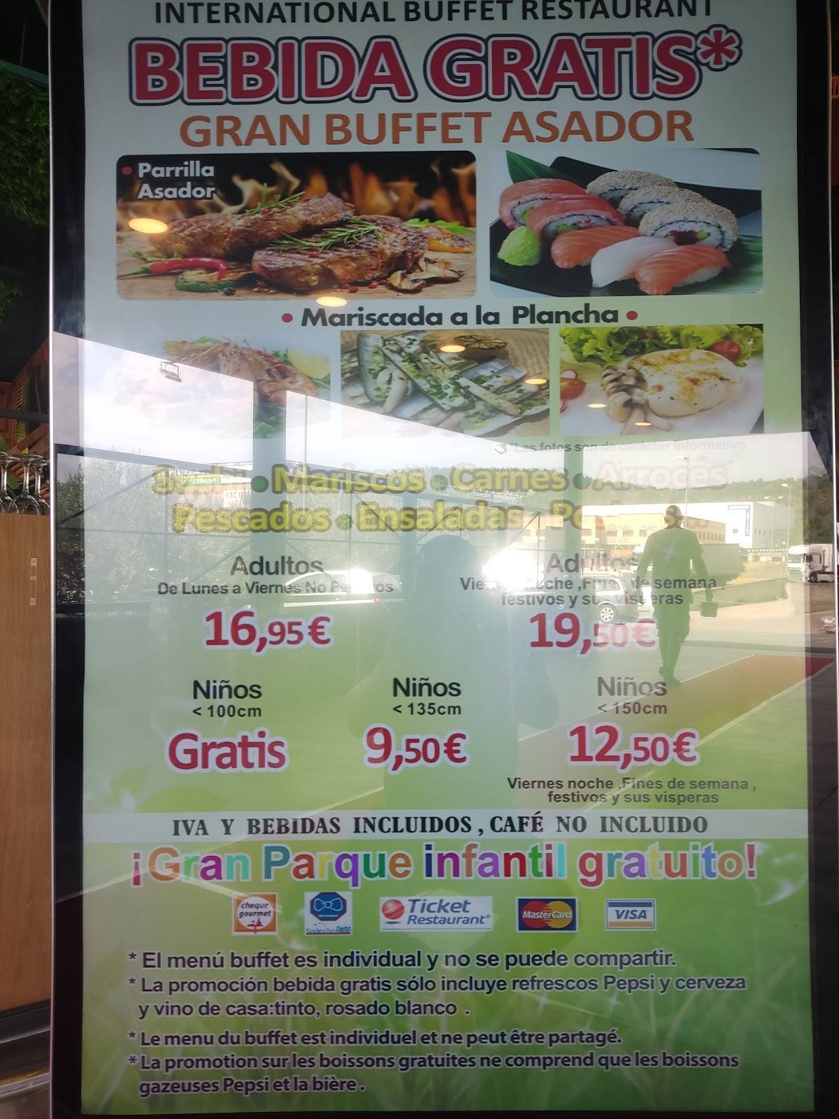 Menu at Buffet libre Amazonia Wok restaurant, La Jonquera