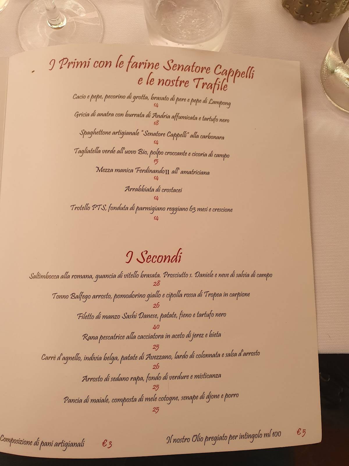 Speisekarte von Ristorante Puntarella, ROM