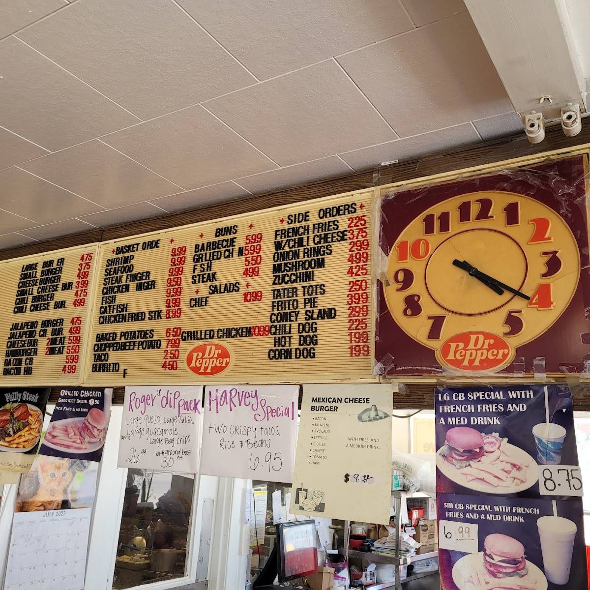 Menu at Rogers Malt Shoppe restaurant, Dickinson