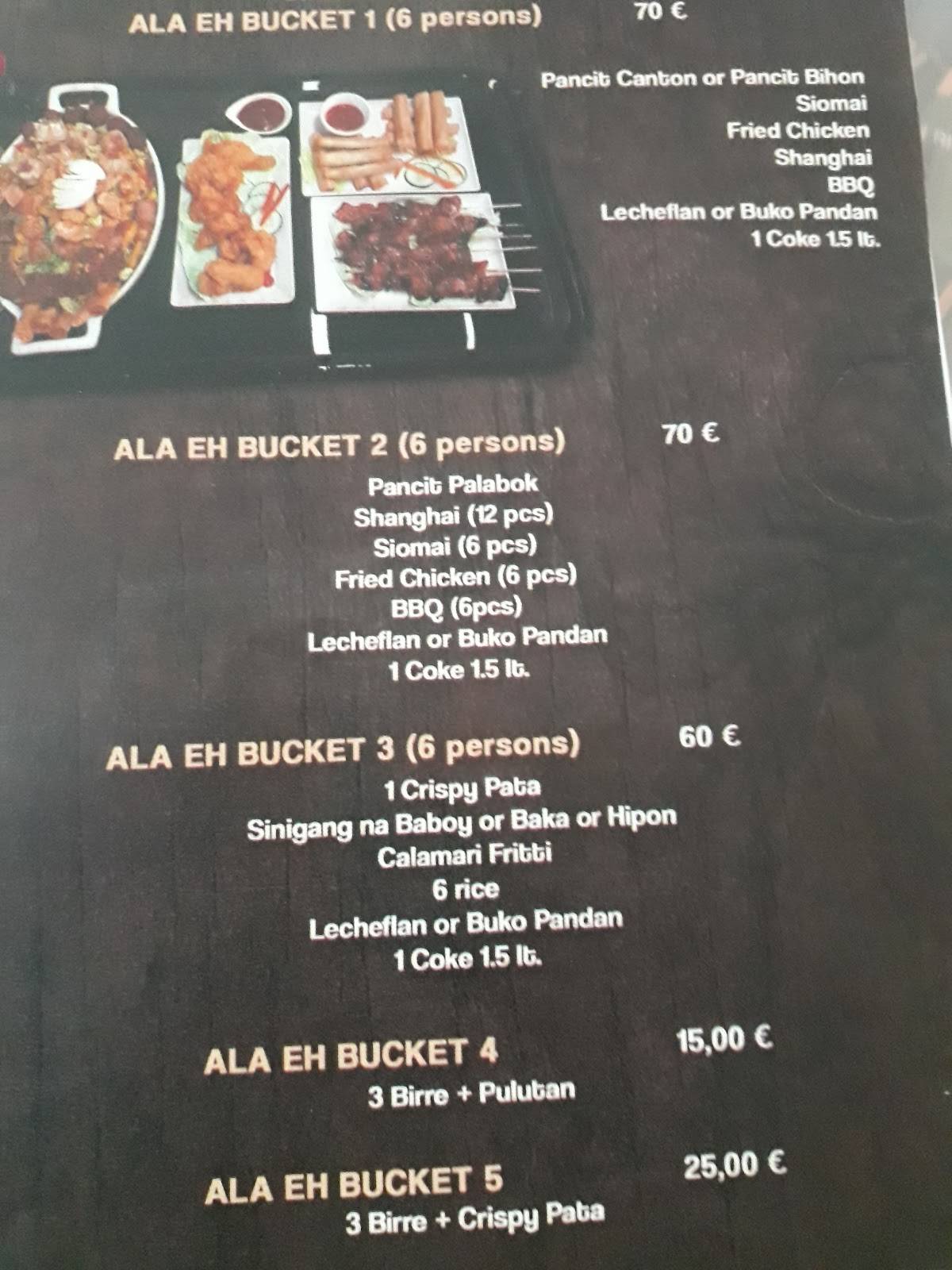 Speisekarte von Ala-eh filipino resto-bar, ROM