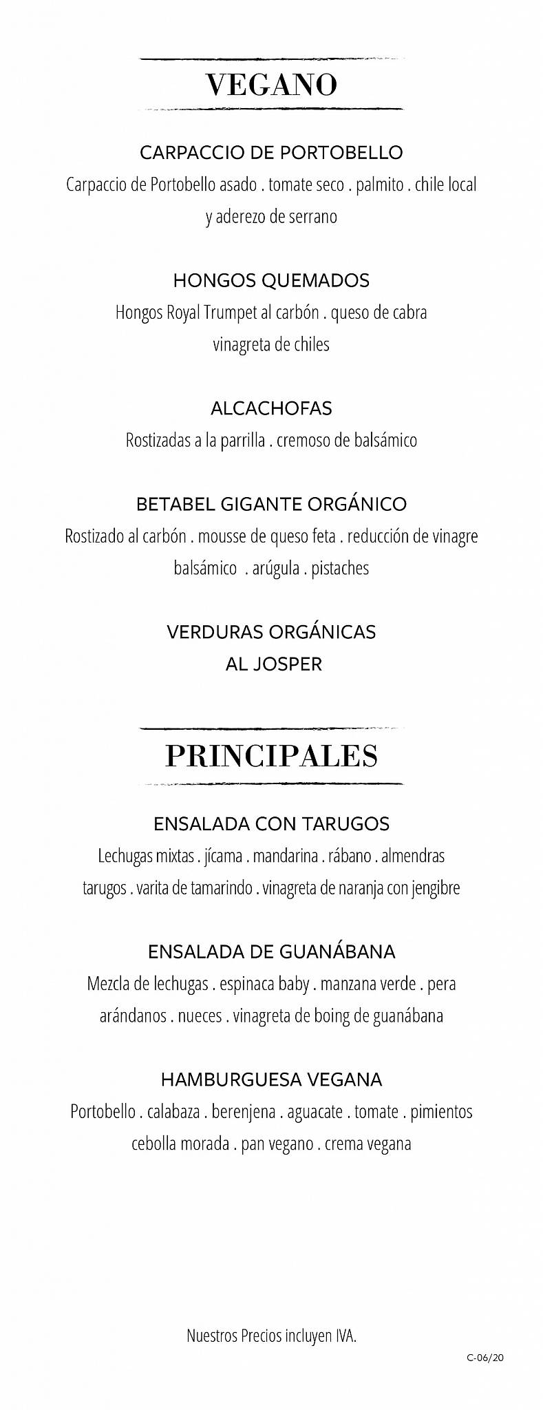 Menu at RosaNegra Latin American Restaurant in Cancun, Cancún, Blvd ...